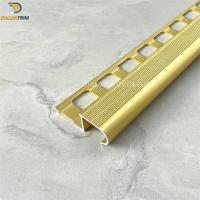 China Aluminum Double Edge Tile Trim 1.1mm Matt Gold for Tile Corners 50pc Box for sale