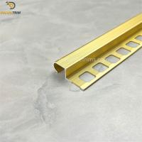 China Aluminum Double Edge Tile Trim 1.1mm Matt Gold for Tile Corners 50pc Box for sale