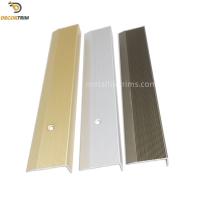 China Aluminum Tile Corner Trim 10mm Chrome Step Edge Trim 6063-T5 1.1mm Profile for sale
