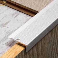 China Aluminum Tile Corner Trim 10mm Chrome Step Edge Trim 6063-T5 1.1mm Profile for sale