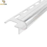 China Aluminum Tile Trim Bullnose Edge 2.5m Length 1.1mm Thickness Silver Black for sale