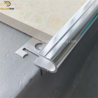 China Aluminum Tile Trim Bullnose Edge 2.5m Length 1.1mm Thickness Silver Black for sale