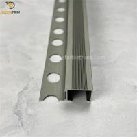 China Aluminum Stair Nosing Tile Trim 1mm Brushed Nickel Edge Trim 6063 for sale