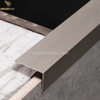 China Edge Aluminium L Trim Tile Nose Trim 1mm Profile Thickness 50pc Box Floor Corner Bead for sale
