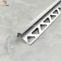 China Aluminum Tile Trim Bullnose White Subway Tile Beveled Edge 2300mm 1mm Thickness for sale