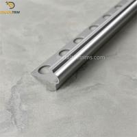China Aluminum Tile Trim Transition Strip Cove Moulding 1mm Thickness for Porcelain Tile Bullnose Edge for sale