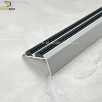 China Aluminum Bullnose Tile Trim 1mm Profile 6063 Stair Nosing Shower Niche Edge for sale