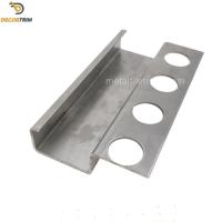 China 20mm Porcelain Tile Trim Bullnose Stair Nosing Silver Stainless Steel 1mm Thick for sale