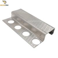 China 20mm Porcelain Tile Trim Bullnose Stair Nosing Silver Stainless Steel 1mm Thick for sale