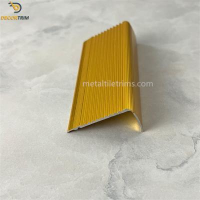 China 6mm Aluminum Tile Trim Chrome Corner Profile for Tile Bullnose Edge Protection 1mm Thick for sale