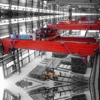 China 50 Ton Double Beam Electric Traveling Bridge Crane Cabin Control for sale