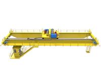China 50 / 10T Span Double Hook Bridge Crane 18m QD Type Hanger for sale