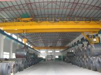 China 50 / 10T Span Double Hook Bridge Crane 18m QD Type Hanger for sale
