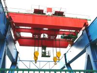 China M5 QE Type Double Girder Hook Overhead Crane 31.5m Travelling 380V Cab Control for sale