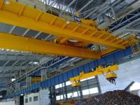 China High Level Slewing Overhead Crane Telescopicel Ectromagnetic With Carrier Beam for sale