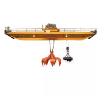 China 10T A6 Double Girder Overhead Bridge Crane 22m With Grab Magnet for sale