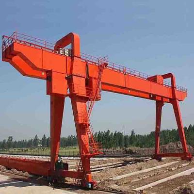China Mobile Double Girder Gantry Crane Heavy Duty Cabin Controlled Electric Rail 40m 3phases for sale