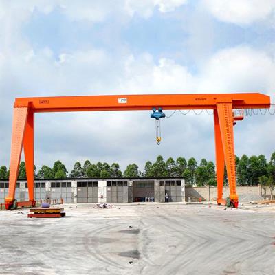China 15 Ton MH Type Hoist  Single Girder Portal Crane 15M Span Rail Operated for sale