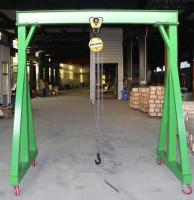 China High Strength Single Girder Gantry Crane 5T Q235B Manual Pushing With Hoists for sale