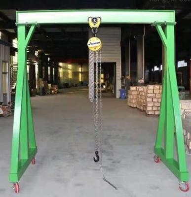 China High Strength Single Girder Gantry Crane 5T Q235B Manual Pushing With Hoists for sale