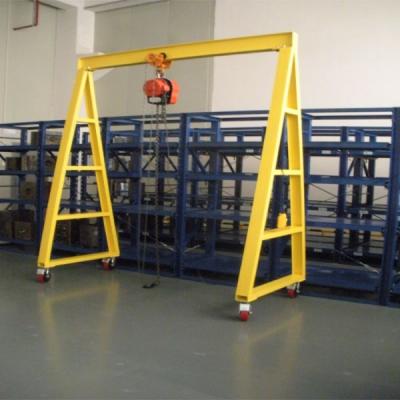 China 2T 3T Workshop Mini Gantry Crane Mobile Portable Small for sale