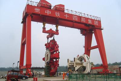 China 5T MH Type Double Girder Gantry Crane Electric Rail Mobile With Hoiest for sale