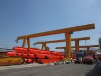 China Electric Single Girder Traveling Rail Gantry Crane Remote Wireless Control Drawing for sale