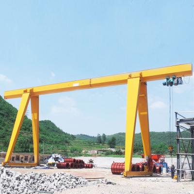 China Q235B MH Single Beam Gantry Crane 10T Electric Hoist Schneider Electrics for sale