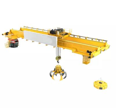 China Grab Electromagnetic Double Girder Bridge Crane 5T QP Type 10.5m Steel Mill for sale
