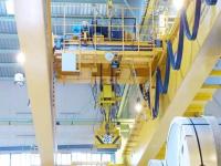 China QC type electromagnetic bridge crane A6 heavy duty with cabin control for steel mills for sale