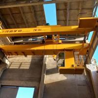 China Cabin Control Double Beam Girder Overhead Crane Electric Hoist Trolley For Workshop for sale