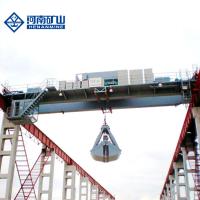 China 20m Span 10Ton 20 Ton Qz Overhead Bridge Travelling Crane With Grab Waste Grab Crane for sale