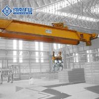 China two beam heavy duty trolley carriage double girder overhead crane for handling steel for sale