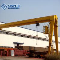 China BMH 10T Electric Hoist Semi Gantry Crane 30m A5 Outdoor Freight Yards for sale