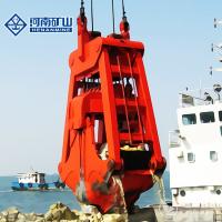 China 5 - 24 Cbm Hydraulic Block Grab Bucket , Port Double Disc Hydraulic Orange Peel Grab for sale