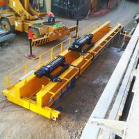 China 16t+16t Magnetic Hanging beam Multiple lifting points Double Trolley EOT Crane for sale