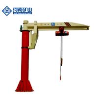 China 360 Degree Swivel Jib Crane 2 Ton Column Ground Mounting With Electric Hoist for sale