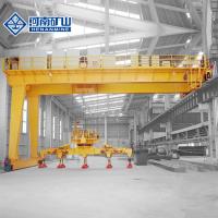 China BMH 10T Electric Hoist Semi Gantry Crane 30m A5 Outdoor Freight Yards for sale