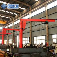 China Red Color 3T 20m/Min Warehouse Pillar Mounted Jib Crane With Hoist for sale