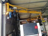 China BX Wall Slewing Jib Crane With Single Or Double Speed Electric Hoist And Chian Hoist for sale