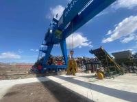 China Electric Trolley Mounted A5 20/10T Container Gantry Crane Suitable for factories, port warehouses for sale