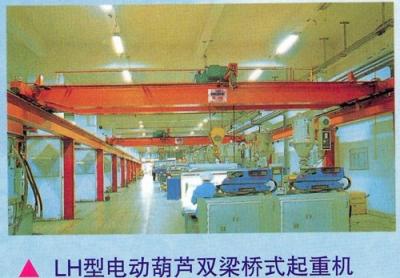 China 3~20t LH Type Double Girder Overhead Crane With Electric Hoist for sale