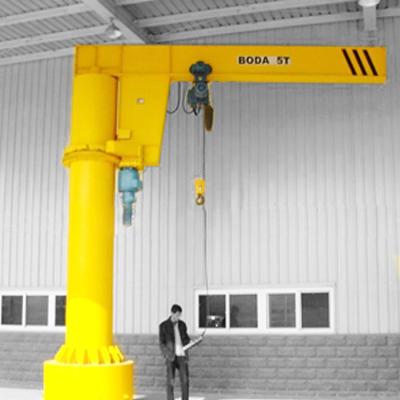 China 10t Electric Rotary 360 Degrees Boom Jib Crane With Electric Wirerope Hoist Workshop for sale