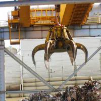 China Orange 20 Tons Grab Double Girder Overhead Crane For Grab Material In Workshop for sale