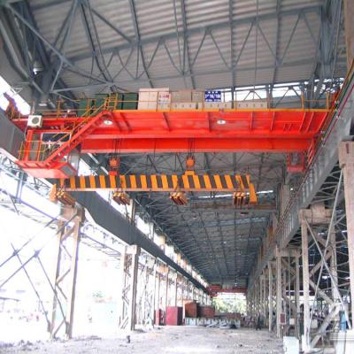 China Steel Factory Use 10ton ~ 50ton electromagnet bridge crane with carrier beam for sale