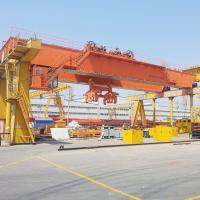 China Cabin Control 30 Ton Double Girder Bridge Crane For Steel Factory for sale