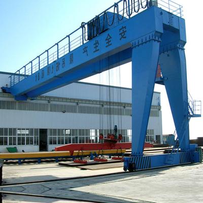 China Double Beam Main Girder Hook Semi Gantry Crane 20/10T Trolley Gantry Crane single girder gantry crane for sale