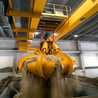 China 16T Schneider Grab Double Girder Overhead Crane For Steel Factory for sale