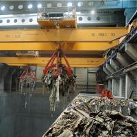 China 20T Span 16.5M Electric Grab Double Beam Bridge Crane Workshop for sale