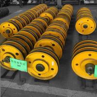 China Crane Traveling Rail Flange Forged Steel Wheels Crane Parts for sale